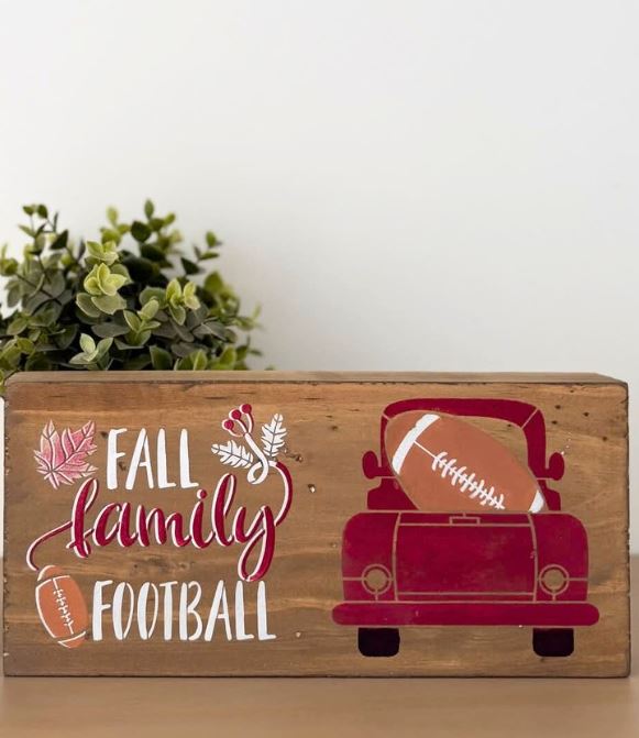Fall Family Football Sign with a Touchdown Shadow Effect 🚚 - Essential ...