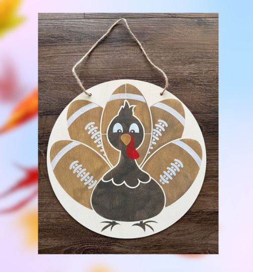 🏈🦃 Touchdown Turkey Sign for Fall & Game Day! - Essential Stencil