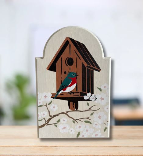Build a Birdhouse Sign with Blossoms & a Layered Songbird 🐦🎨 ...