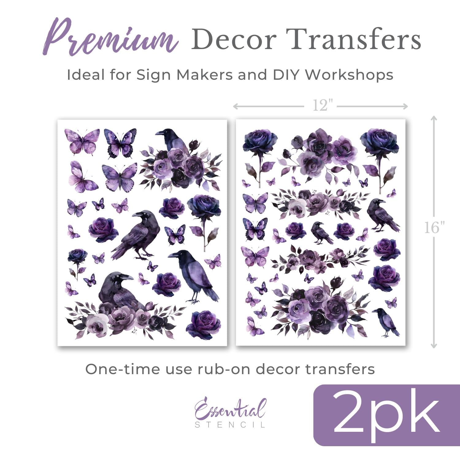 Halfway to Halloween Rub-On Transfer Bundle - Essential Stencil