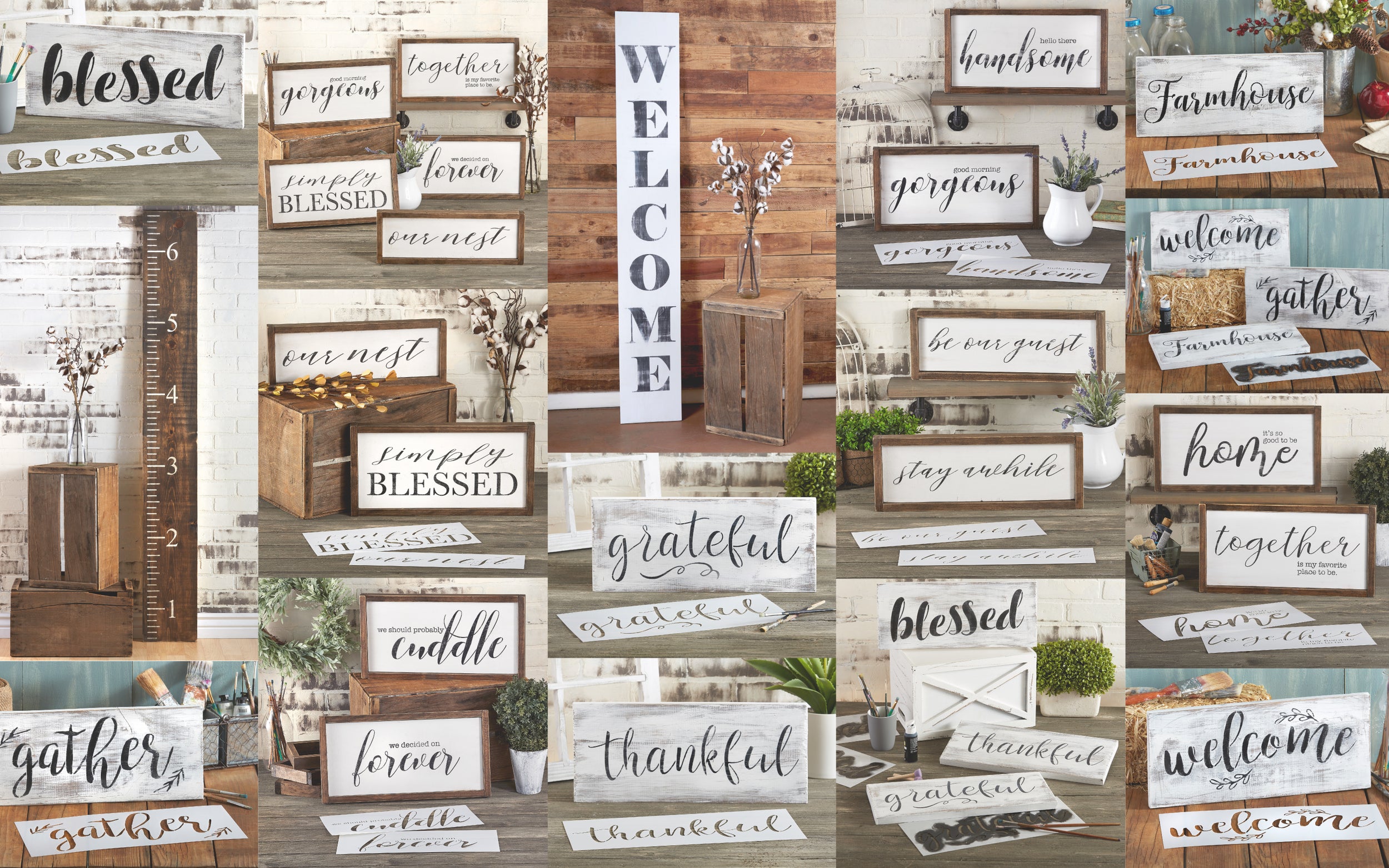 Premium Sign Stencils for Painting on Wood | DIY Beautiful Home Decor