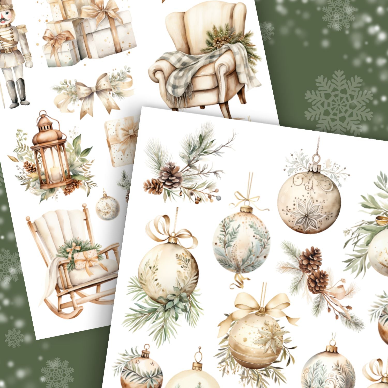 Christmas Rub On Transfers - Essential Stencil