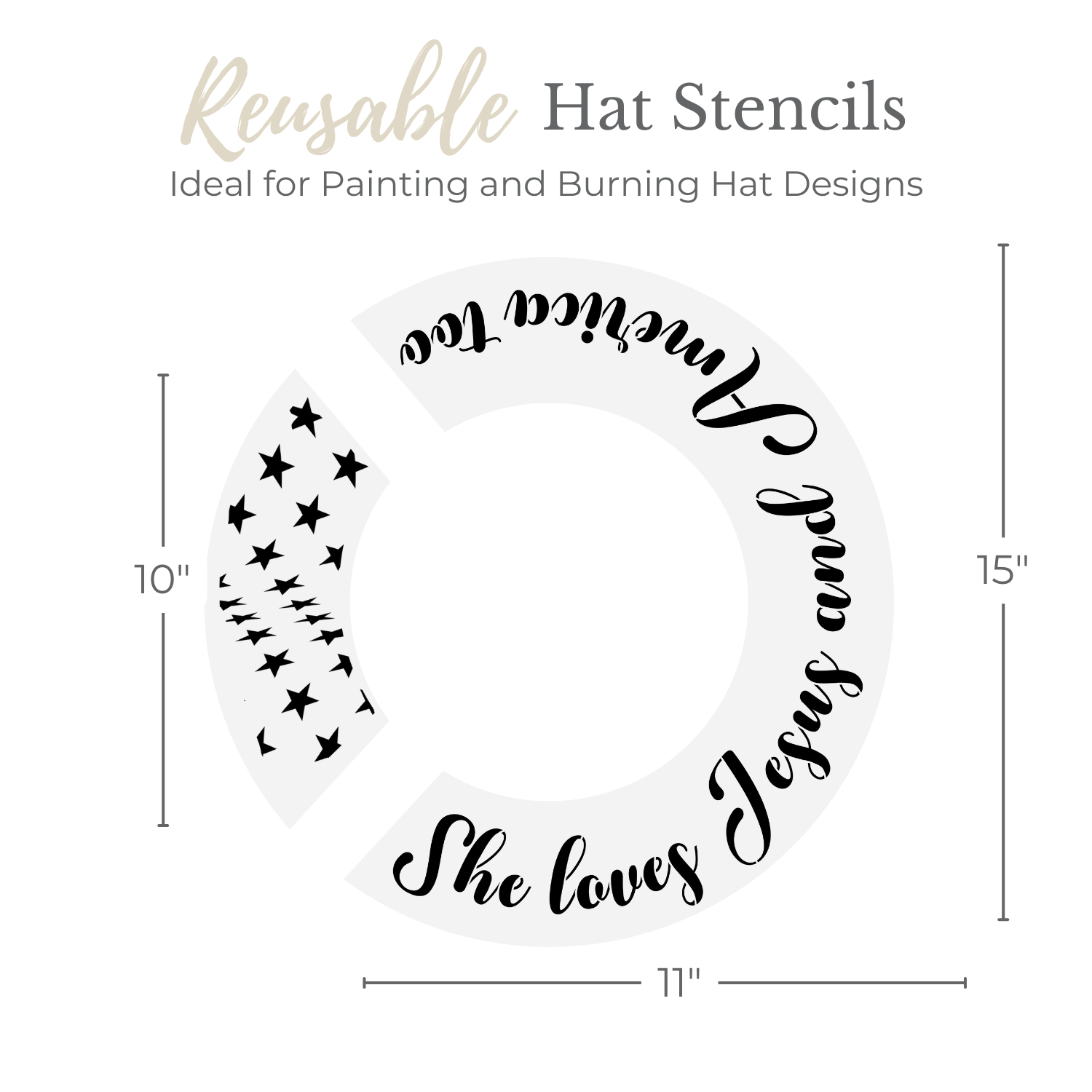 Melissa Miller's Hat Burning Stencil Set - Essential Stencil