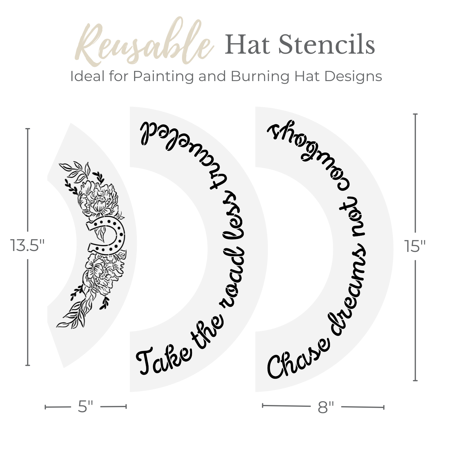 Melissa Miller's Hat Burning Stencil Set - Essential Stencil