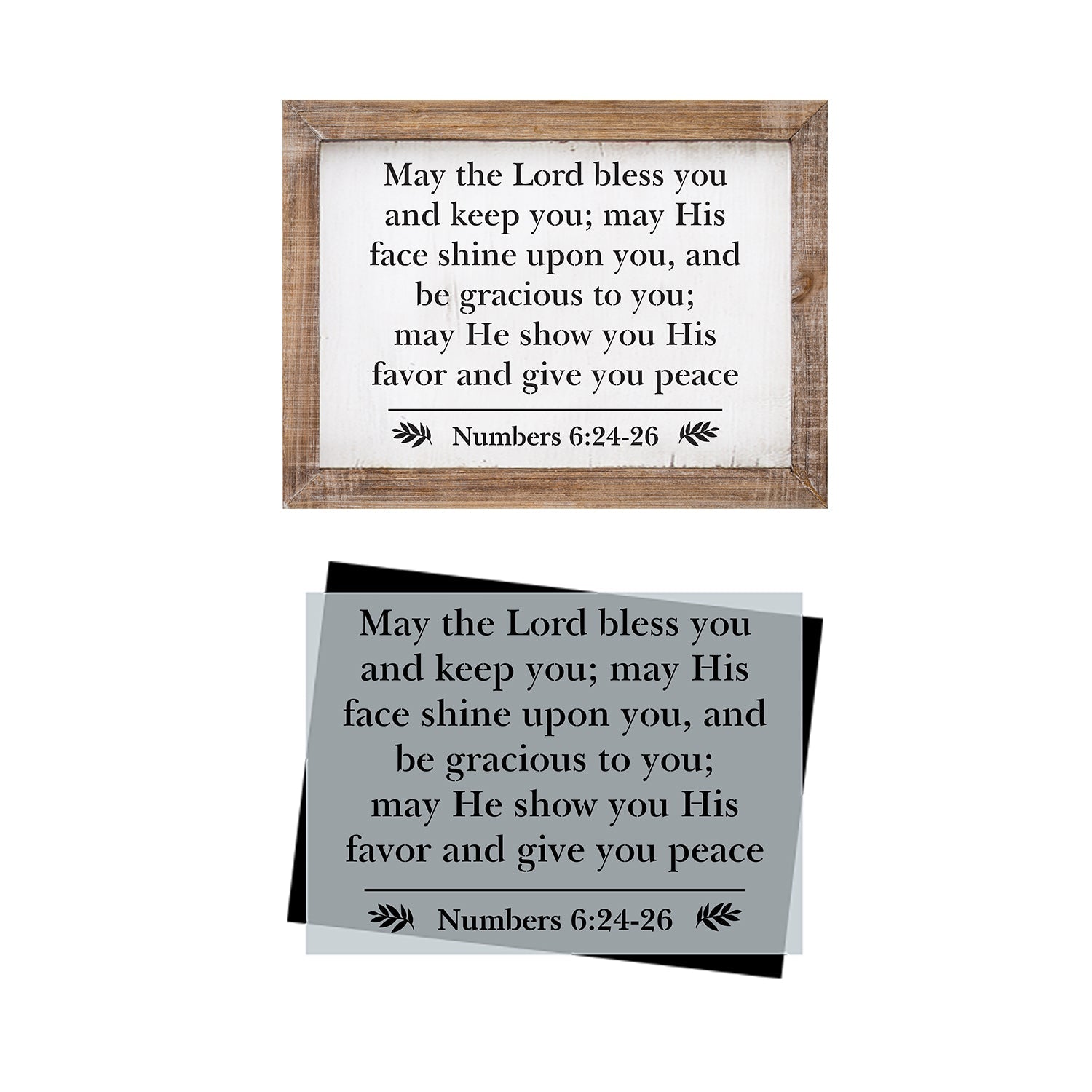 Reusable "Bless you and Keep you" Sign Stencil (1 Pack) - Essential Stencil