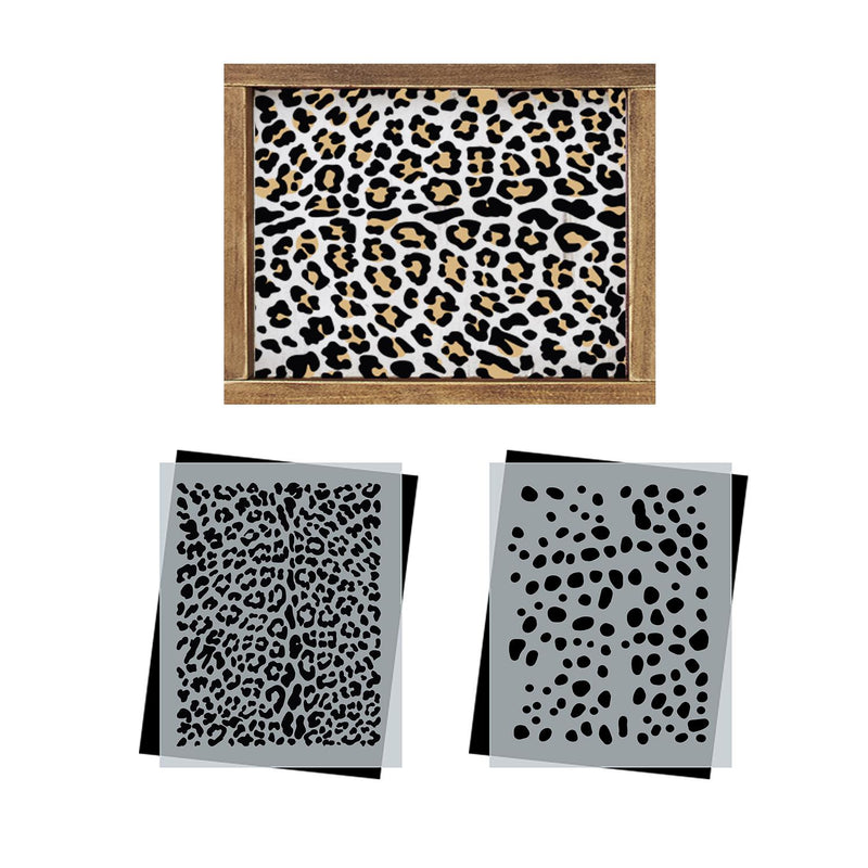 Reusable Leopard Print Stencil Set - Essential Stencil