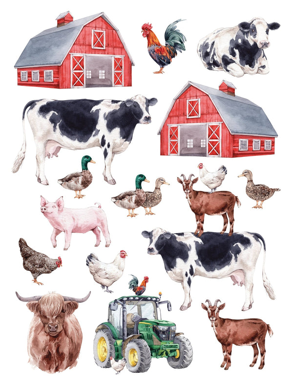 On the Farm Rub-on Transfer Set - Essential Stencil